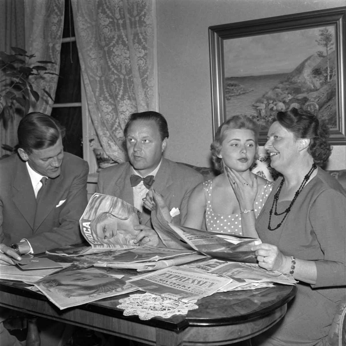 Hillevi Rombin - Miss Universum - "inför Amerikaresan tillsammans med ...